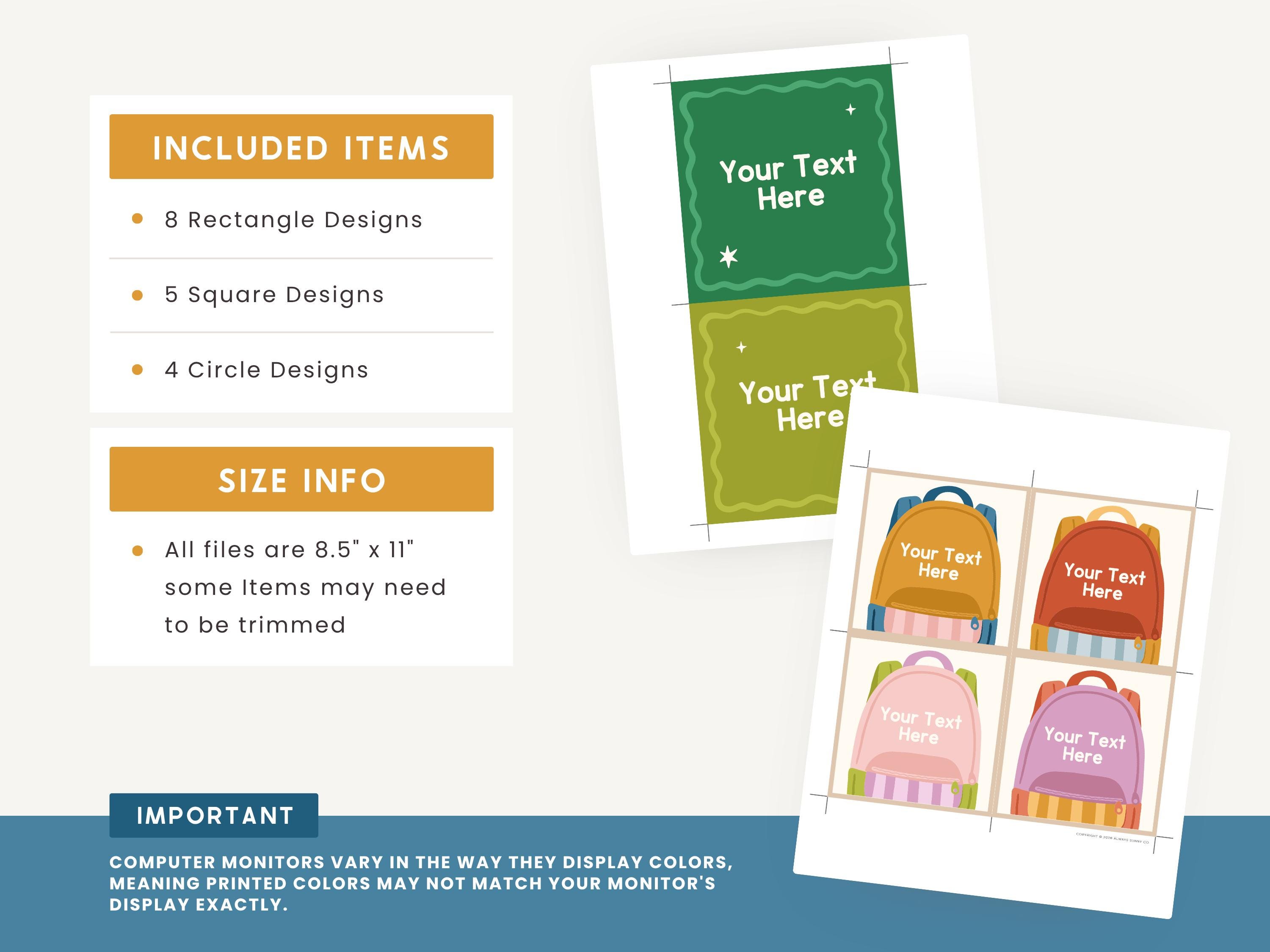 Editable Classroom Labels | Playful Hues Canva Template | Classroom ...