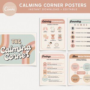 Editable Classroom Management Printables Bundle, Retro Boho Canva ...