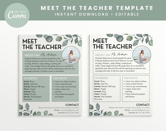 Meet the Teacher Editable Canva Template, Terto Classroom Decor, Back ...