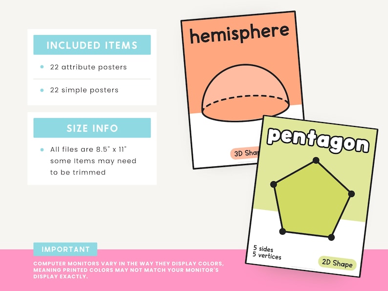 Editable Shape Posters for Classroom | Kinder Brights Shapes With ...