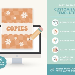 Classroom Binder Covers and Spines, Editable Groovy Retro Teacher ...