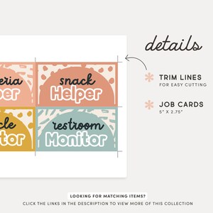 Editable Classroom Job Display, Modern Cute Classroom Decor, Canva ...