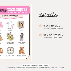 Calming Corner Editable Classroom Printables, Calm Down Skills, Desert ...