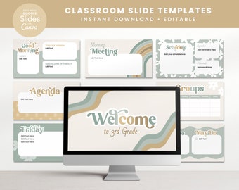 Slides | BOHO PLANTS Classroom Decor | Google Slides Templates - Etsy
