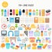 Playful School Supplies Clip Art Svgs, Pngs, EPS, AI Files, Pencil ...