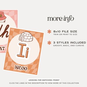 Alphabet Classroom Editable Posters, Groovy Cursive Letter Templates ...