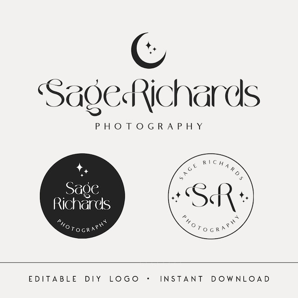 Moon Logo Design - Etsy