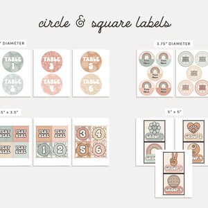 Classroom Labels Editable Templates, Pastel Retro Classroom ...