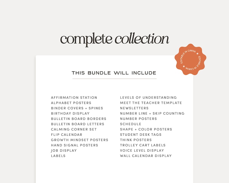 Editable Classroom Rosy Boho Complete Collection Printable Bundle ...