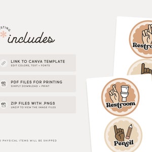 Classroom Hand Signals Poster Display, Editable in Canva, Pastel Retro ...