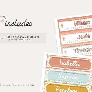 Student Desk Name Labels, Editable Classroom Printables, Student Name ...