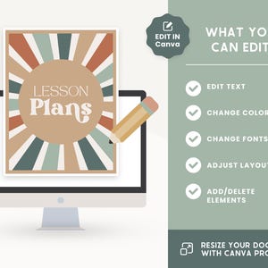 Classroom Binder Covers and Spines, Editable Modern Boho Teacher ...