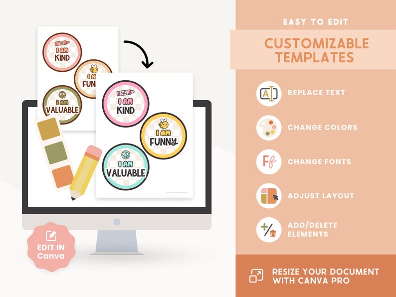 Classroom Affirmation Station Display, Retro Groovy Classroom Decor ...