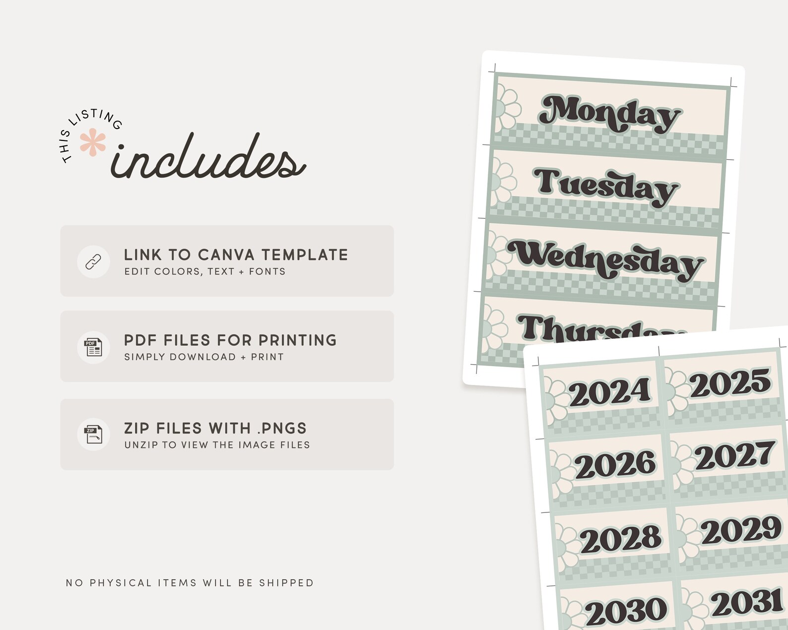 Classroom Flip Calendar Display, Pastel Retro Classroom Decor, Editable ...