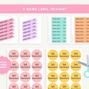 Classroom Birthday Printable Display, Editable in Canva, Bright Pastel ...