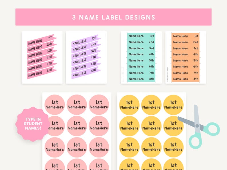 Classroom Birthday Printable Display, Editable in Canva, Bright Pastel ...