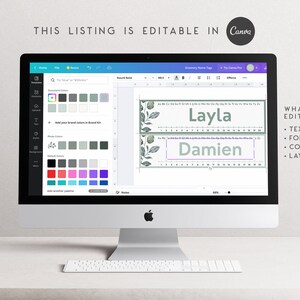 Student Desk Name Labels, Editable Classroom Printables, Student Name ...