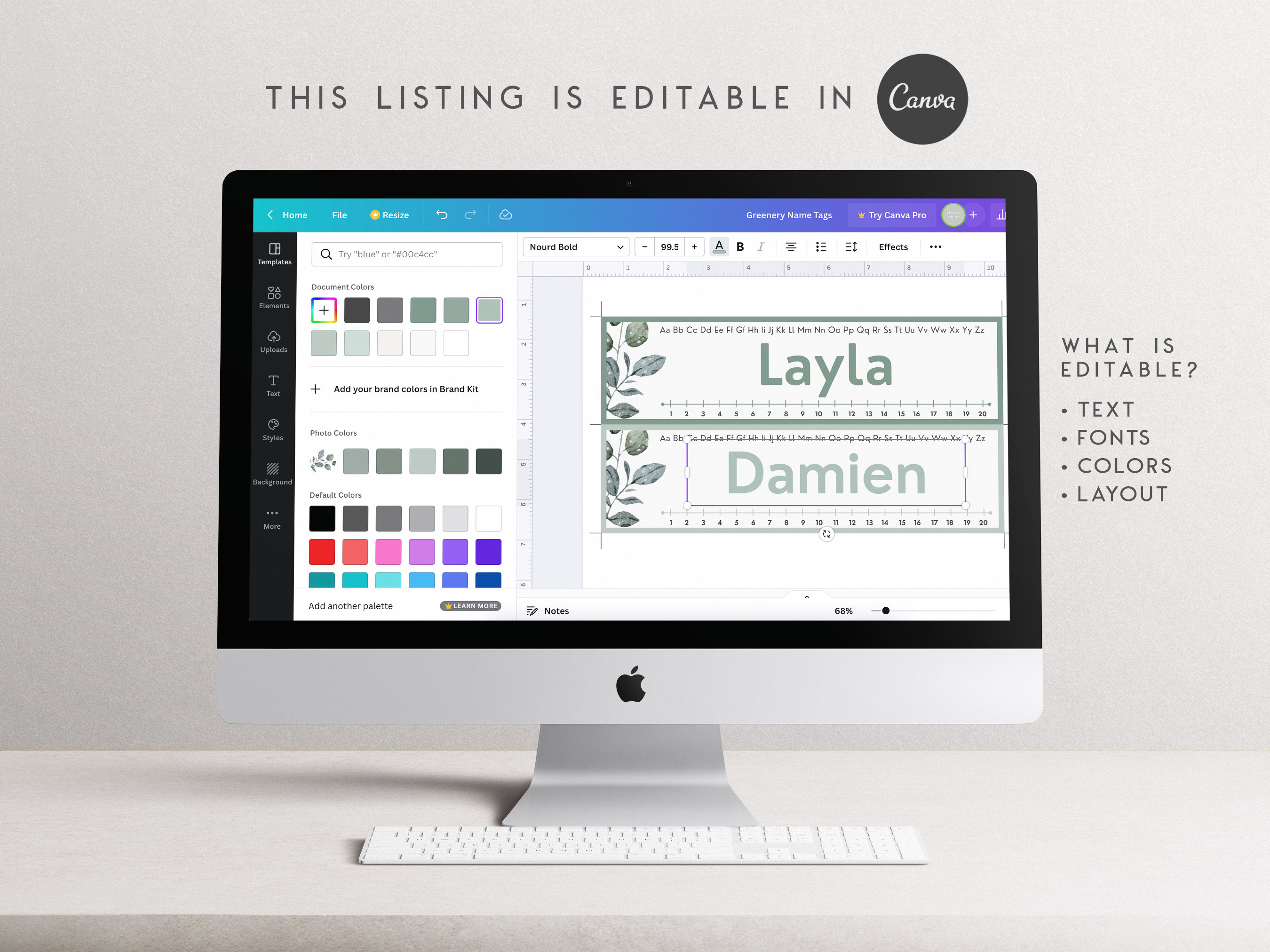 Student Desk Name Labels Editable Classroom Printables - Etsy