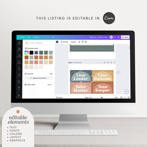 Classroom Job Display, Editable Canva Templates, Modern Boho Classroom ...