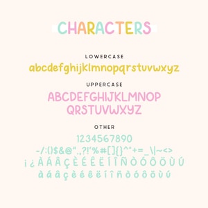 Rainbow Puddles School Font | Cute Handwritten Style for Invitations ...