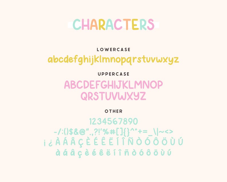 Rainbow Puddles School Font | Cute Handwritten Style for Invitations ...