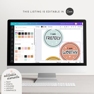 Classroom Affirmation Station Display, Pastel Rainbow Classroom Decor ...