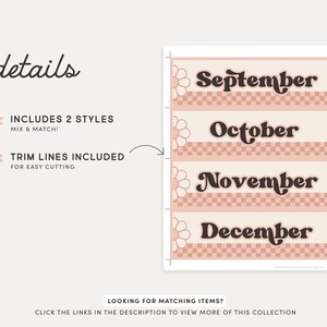 Classroom Flip Calendar Display, Pastel Retro Classroom Decor, Editable ...