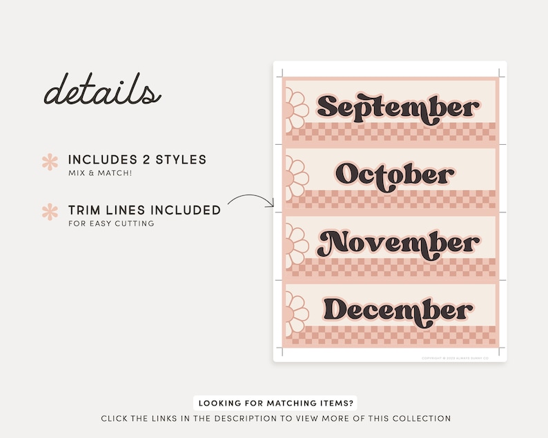 Classroom Flip Calendar Display, Pastel Retro Classroom Decor, Editable ...