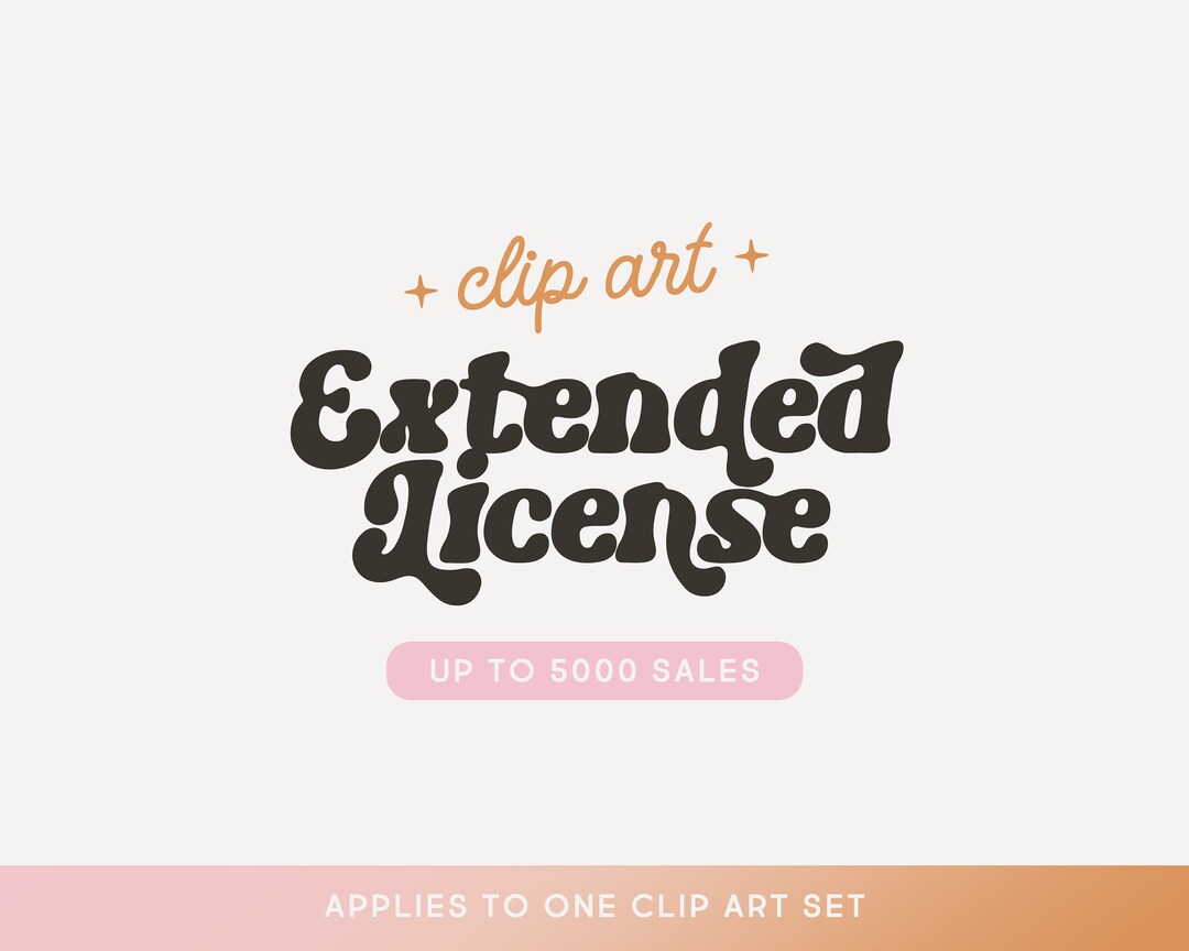 Clip Art Extended License - for 1 Clip Art Set (up to 5000 Commercial ...