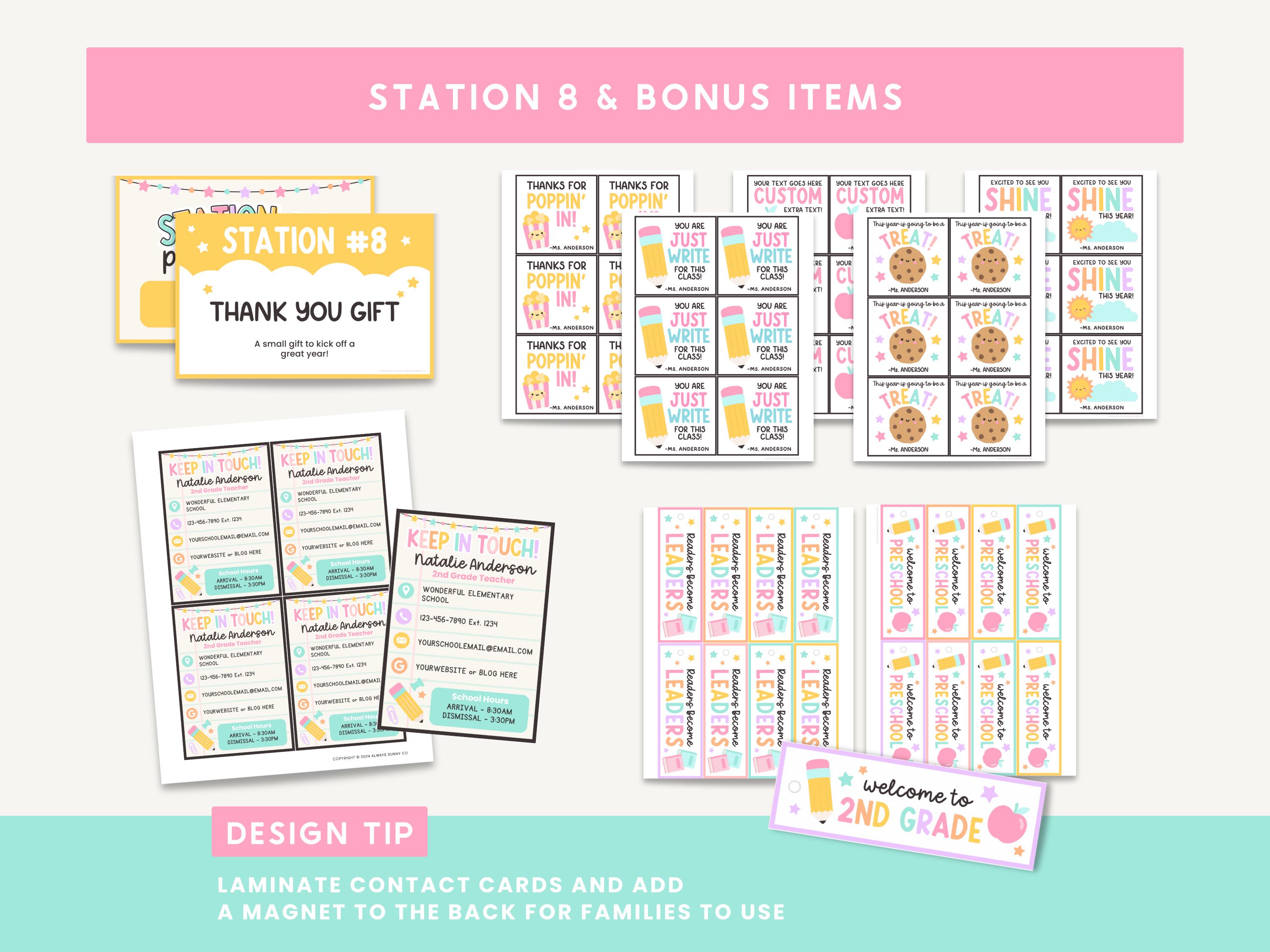 Back to School Open House Bundle | Editable Meet the Teacher Station ...