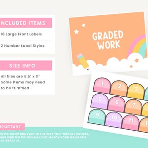 Editable Student Filing Labels | Canva Templates for Classroom ...