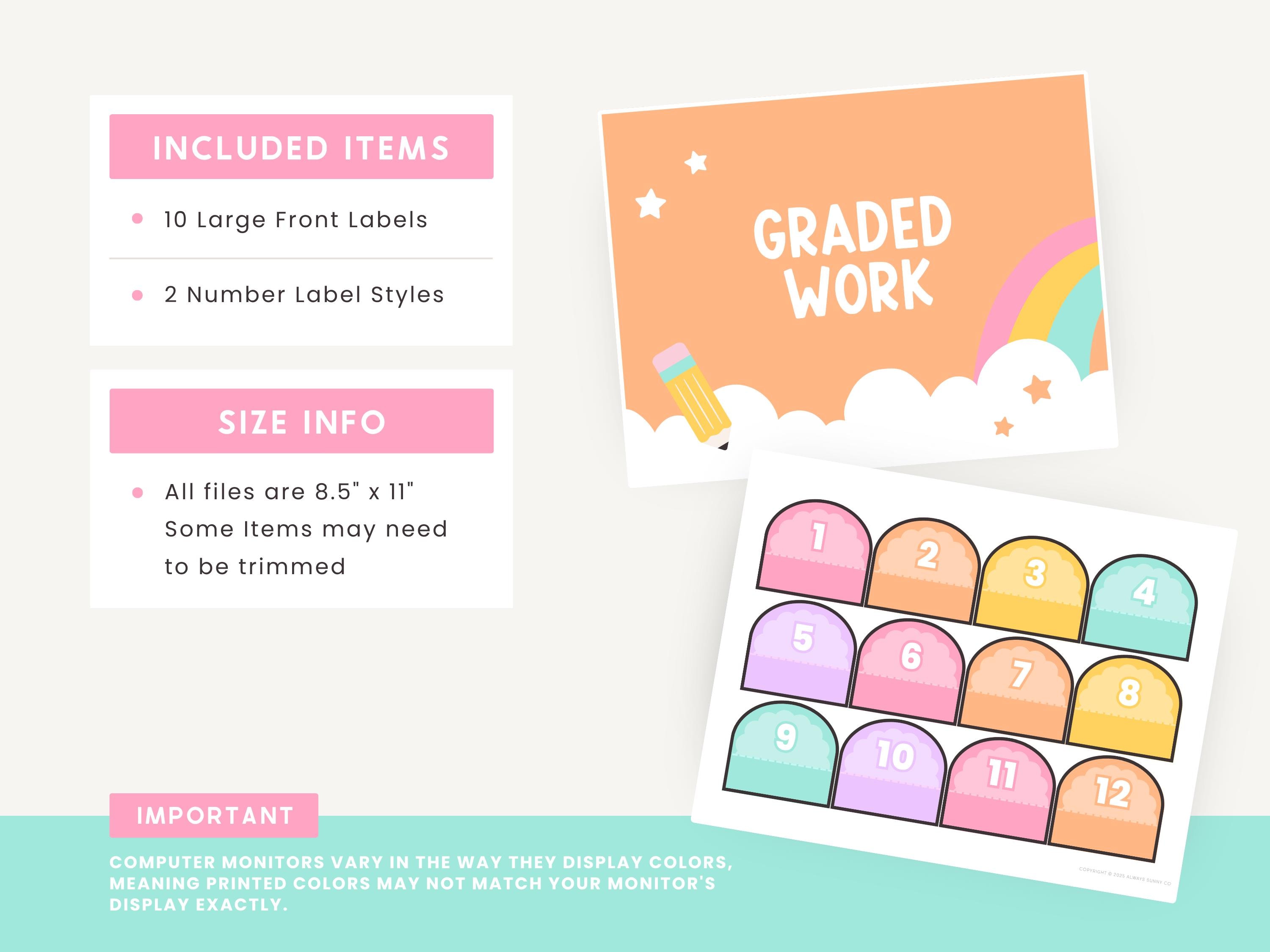 Editable Student Filing Labels | Canva Templates for Classroom ...