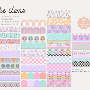 Classroom Bulletin Board Borders, Editable Canva Templates, Pastel ...