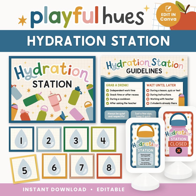 Hydration Station Sign - Etsy