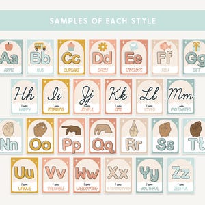 Alphabet Classroom Editable Posters, Pastel Letter Templates, Soft ...