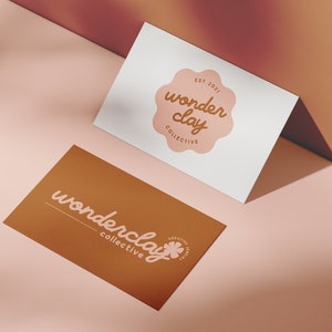 Whimsical Clay Jewelry Logo Design - Editable Canva Template, Charming ...