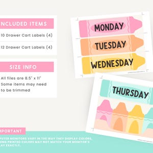 Classroom Rolling Trolley Cart Labels, Editable Teacher Drawer Filing ...