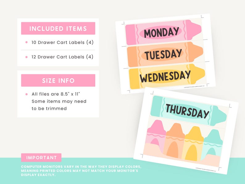 Classroom Rolling Trolley Cart Labels, Editable Teacher Drawer Filing ...