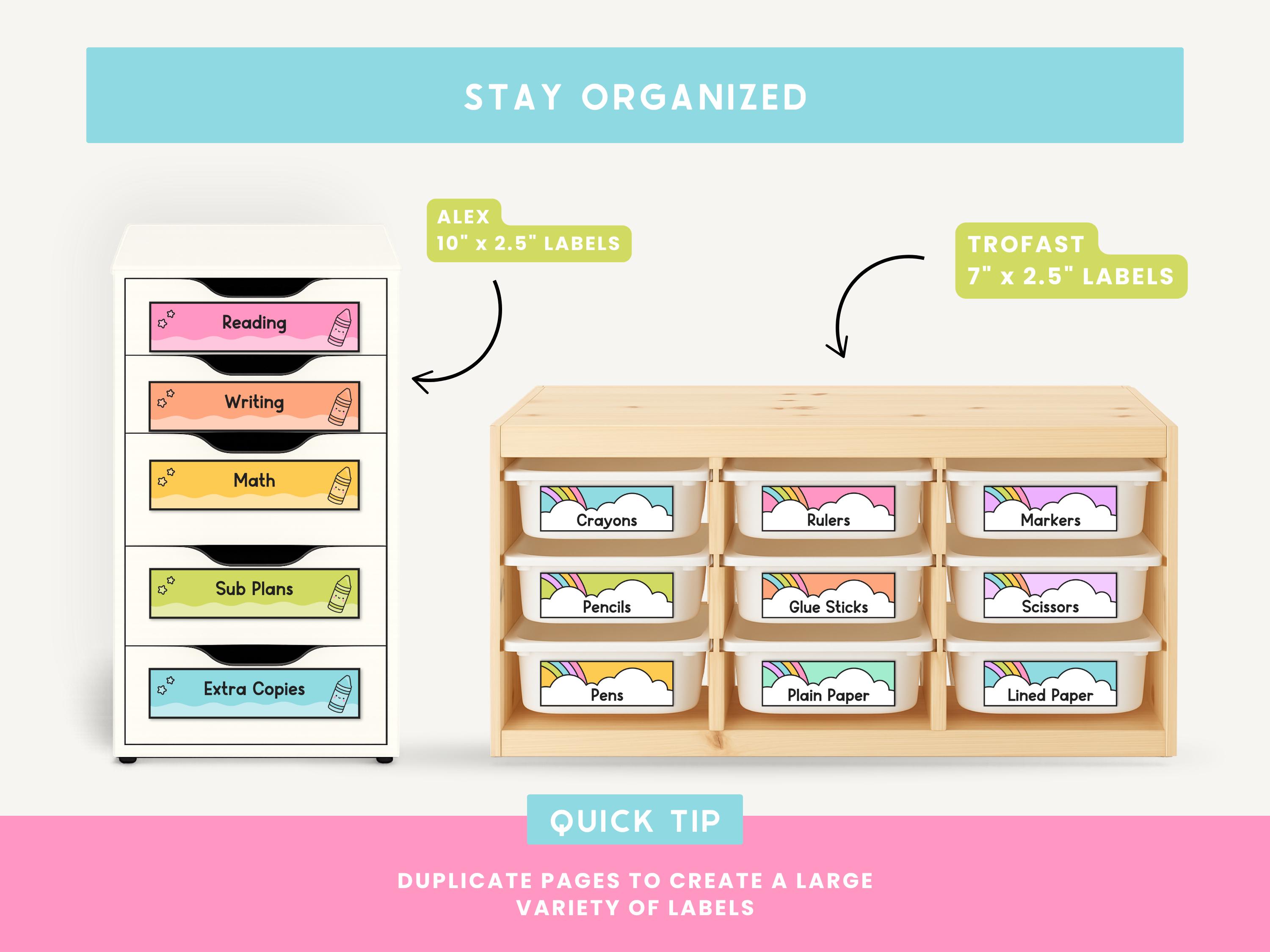 Classroom Labels Editable Templates, Bright Pastels Classroom ...