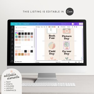 Classroom Calendar Display and Weather Station, Printable Pastel Groovy ...