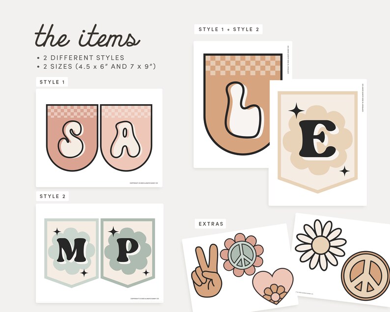 Classroom Bulletin Board Letters, Editable in Canva, Retro Pastel ...