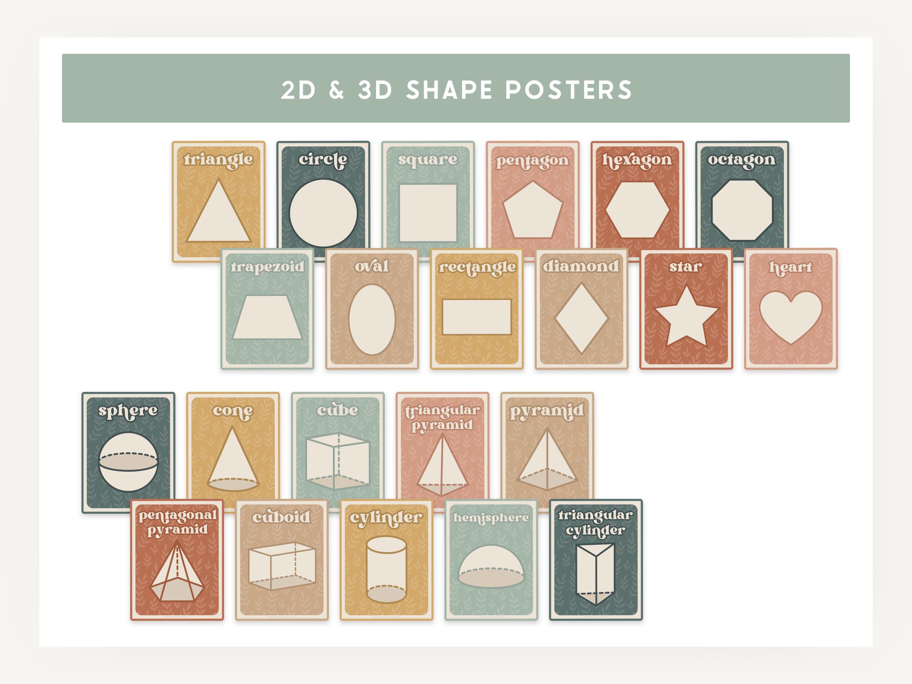 Classroom Shapes and Colors Printable Display, Editable in Canva ...