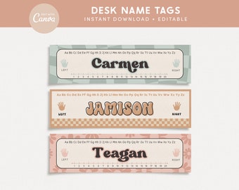Student Desk Name Labels, Editable Classroom Printables, Student Name ...
