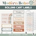 Classroom Rolling Trolley Cart Labels, Editable Teacher Drawer Filing ...