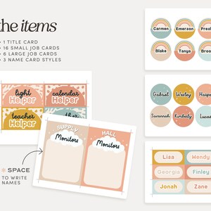 Editable Classroom Job Display, Modern Cute Classroom Decor, Canva ...