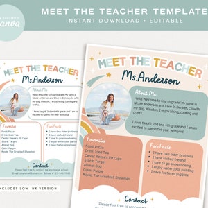 Editable Classroom Management Bundle, Cute Boho Canva Editable Files ...