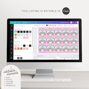 Classroom Bulletin Board Borders, Editable Canva Templates, Pastel ...