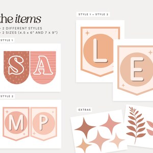 Classroom Bulletin Board Letters, Editable in Canva, Boho Pink ...