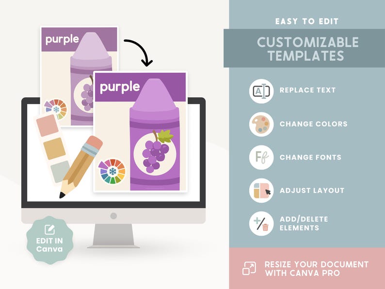 Editable Color Posters for Classroom | Color Posters & Crayon Wall Art ...