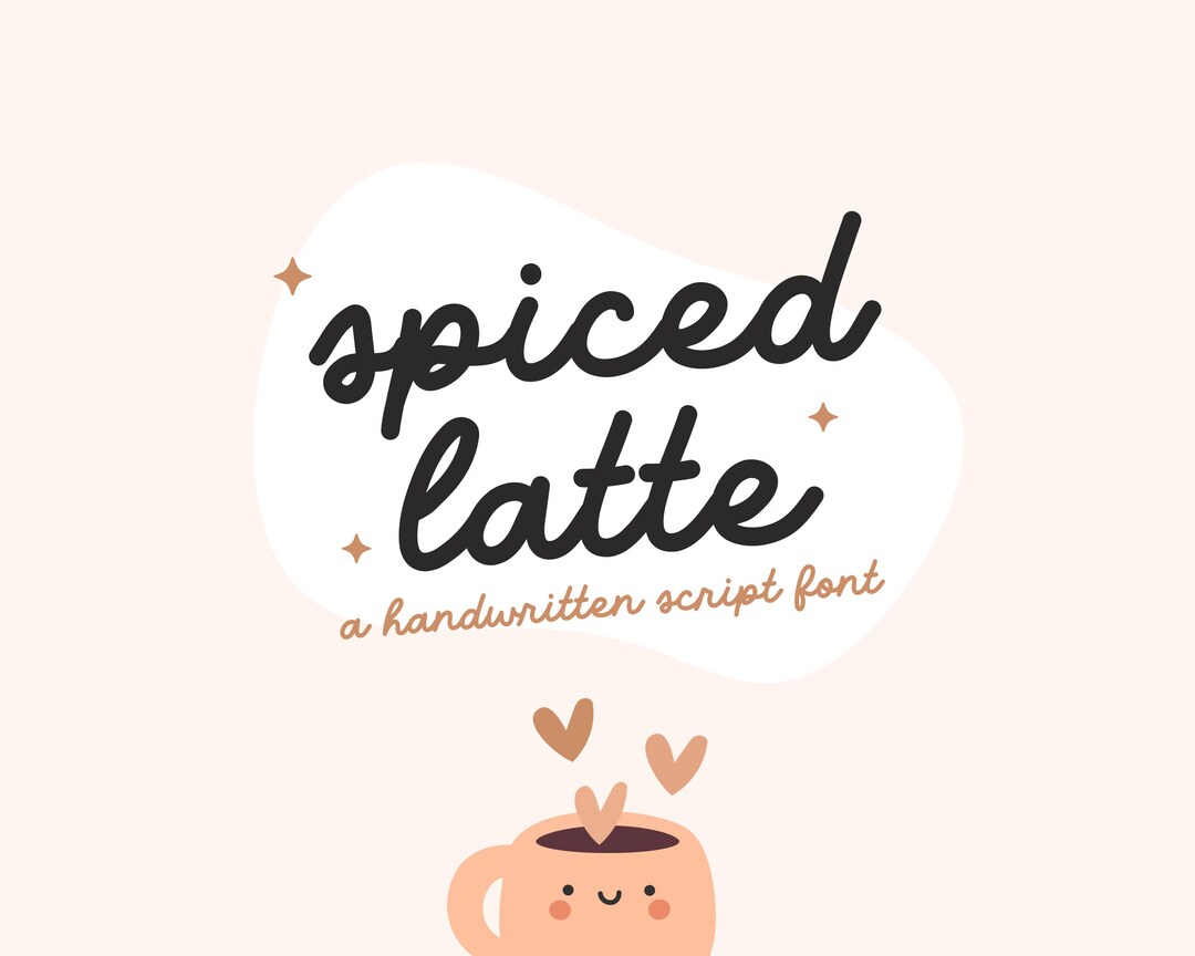Spiced Latte Cute Clean Script Font | Handwritten Style for Invitations ...